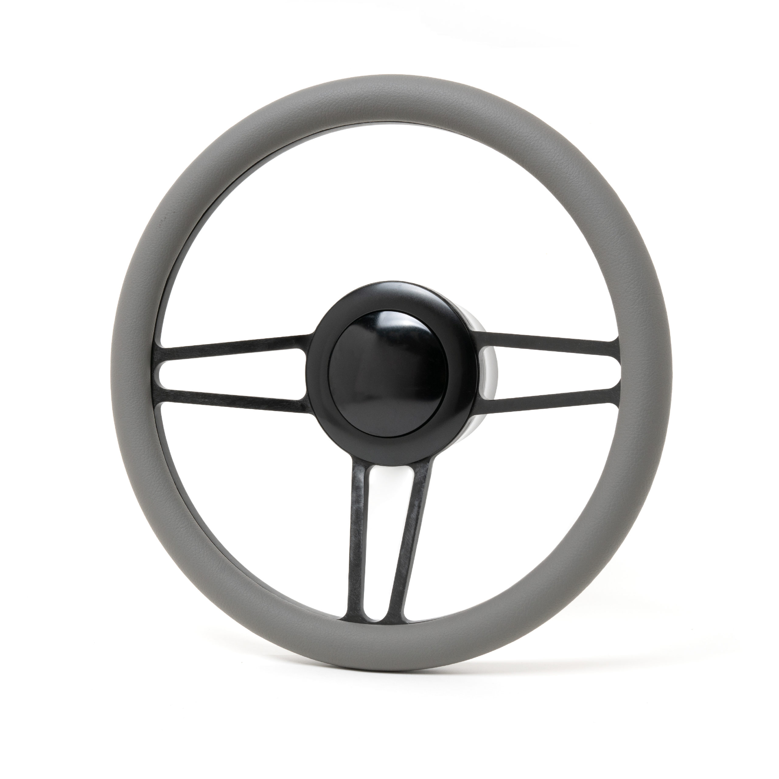 14″ Grey Leather Steering Wheel Half Wrap – Racing Power Company