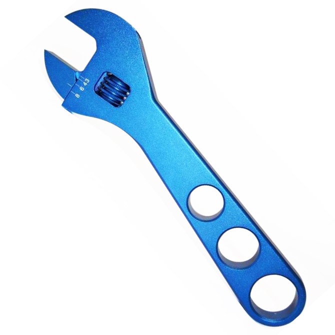 Billet Aluminum Adjustable AN Fitting Wrench Blue – Medium – Racing ...