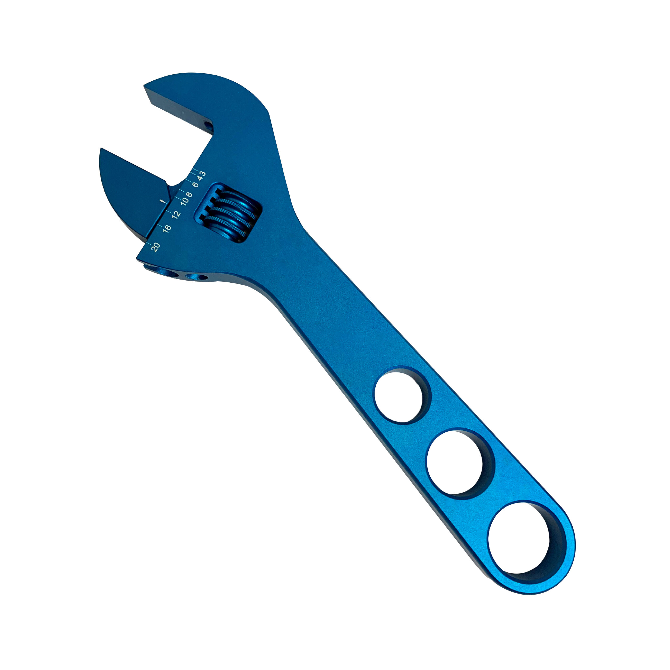 Billet Aluminum Adjustable AN Wrench Blue – Large – Racing Power Company
