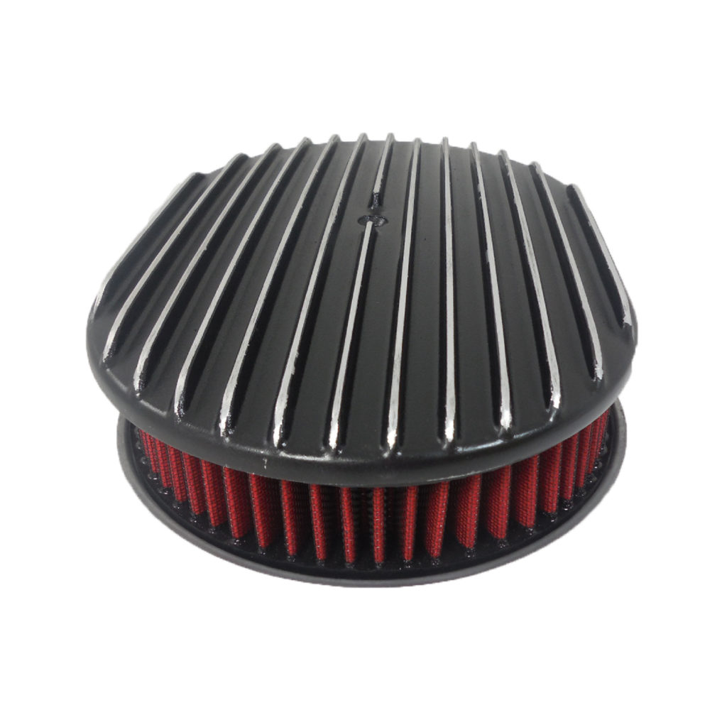 12″ Full Finned Black Aluminum Air Filter Set – Racing Power Company