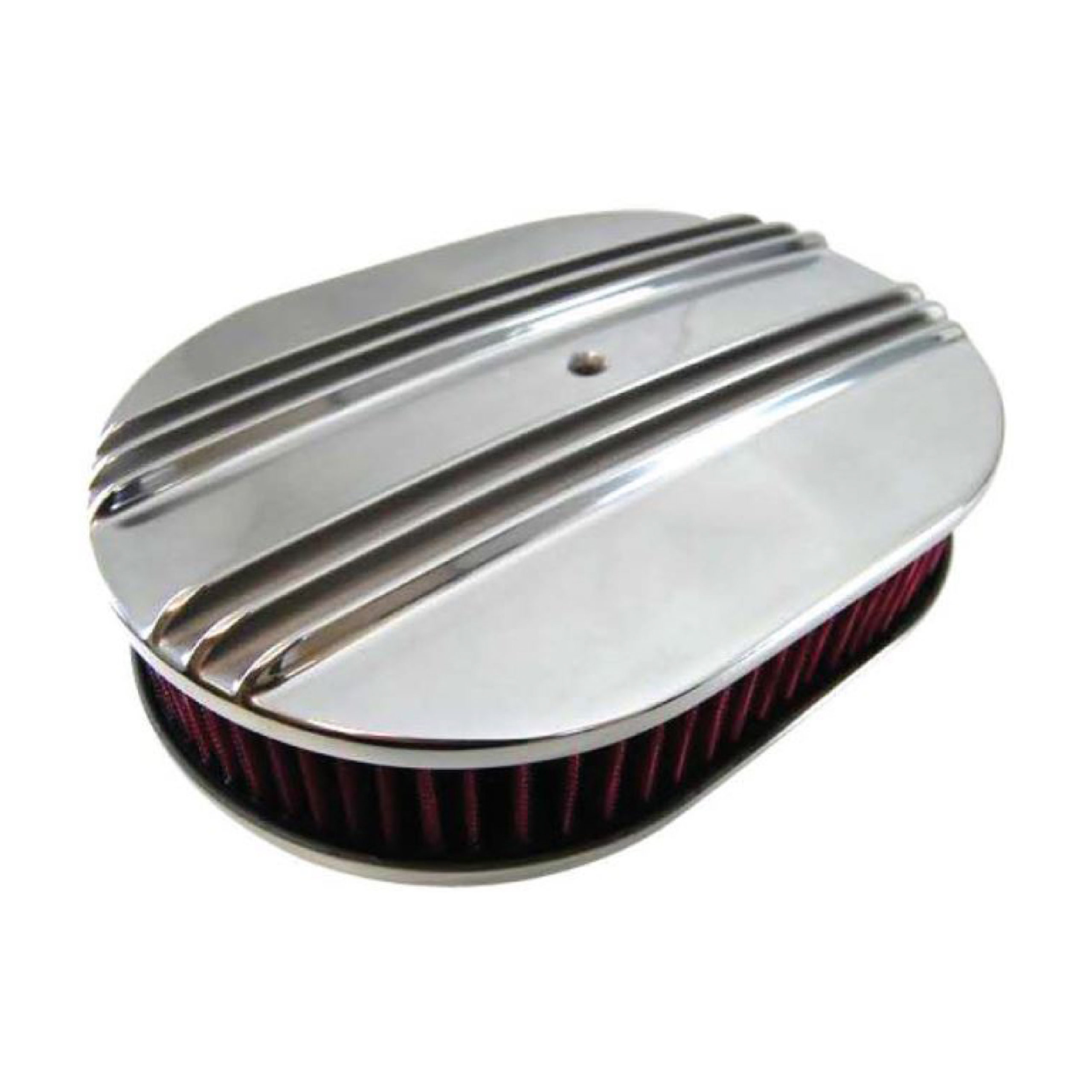 12″ Dual Finned Polished Aluminum Air Filter Set – Racing Power Company