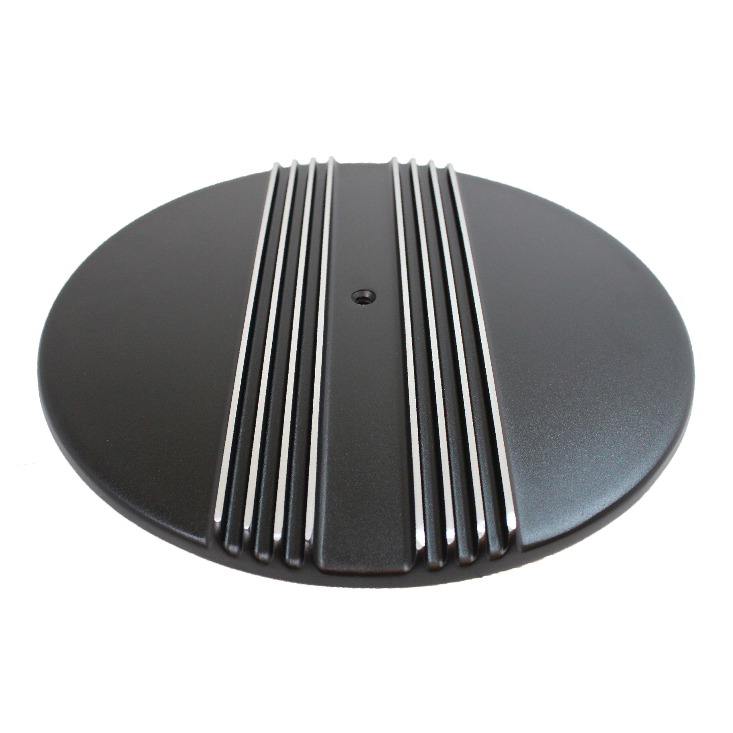 14″ Half Finned Black Aluminum Air Cleaner Top – Racing Power Company