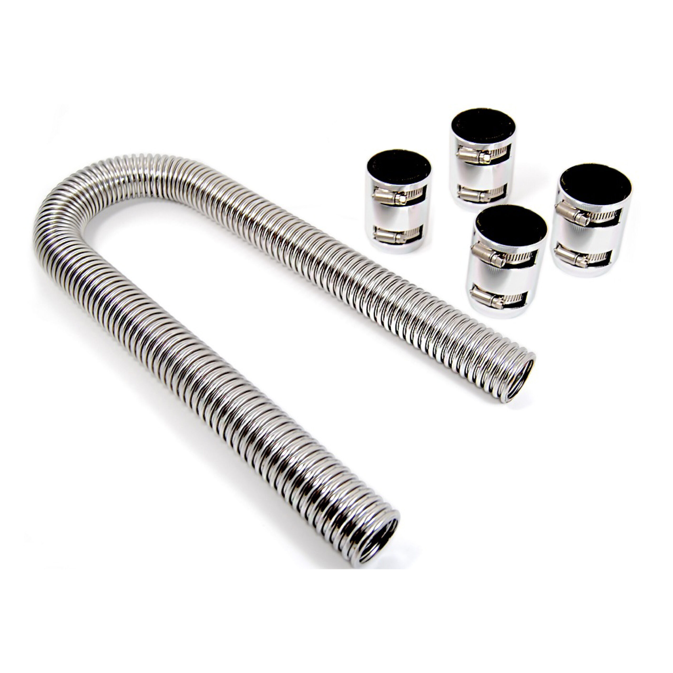 48″ Stainless Steel Radiator Hose Kit – Polished – Racing Power Company