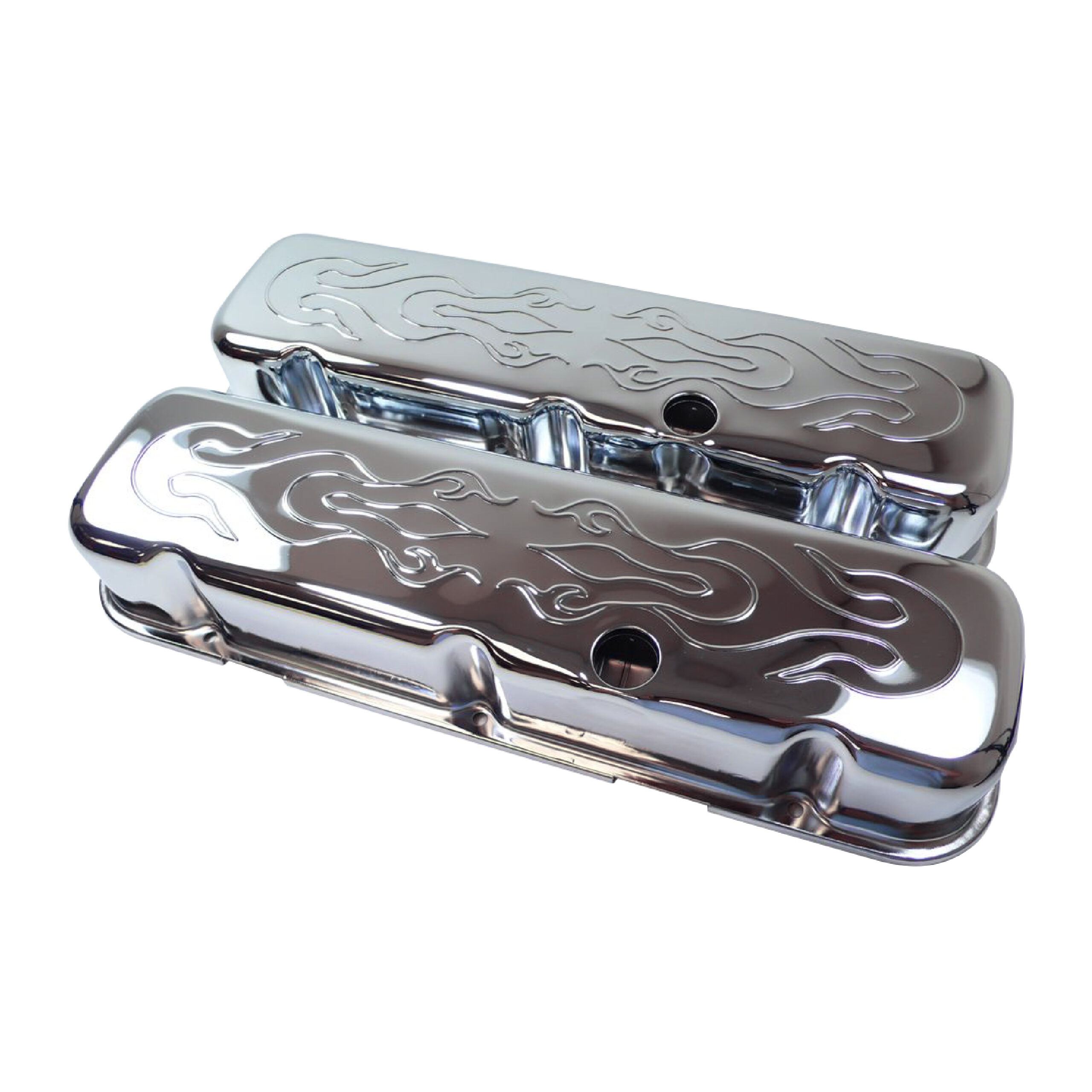 1965-00 Big Block Chevy 396-502 Tall Steel Valve Covers – Chrome W ...