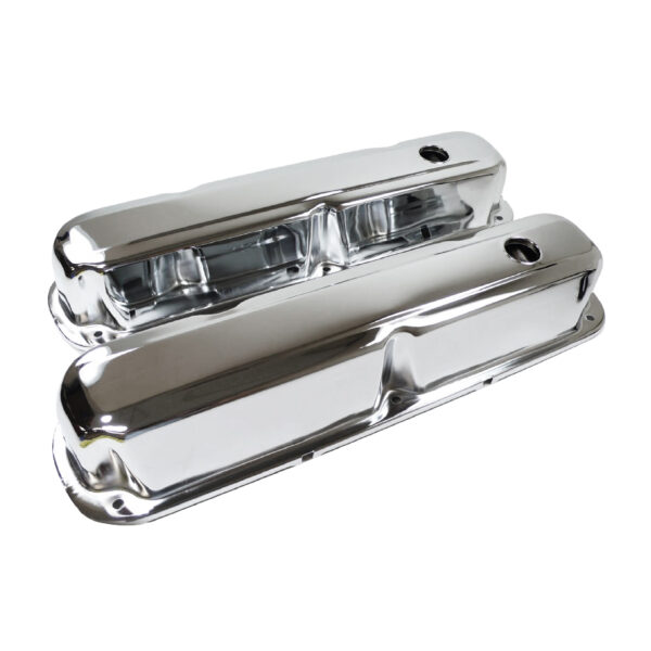 Chrysler 318, 340 & 360 V8 OEM Style Steel Valve Covers – Chrome ...