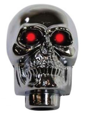 Skull shift knob with led – chrome – Racing Power Company