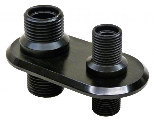 2-Port Firewall Bulkhead – Black – Racing Power Company