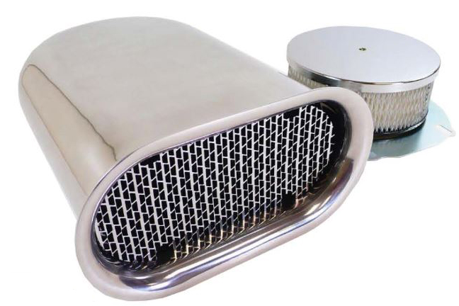 Plain Polished Mini Hillborn Style Aluminum Air Scoop – Racing Power ...