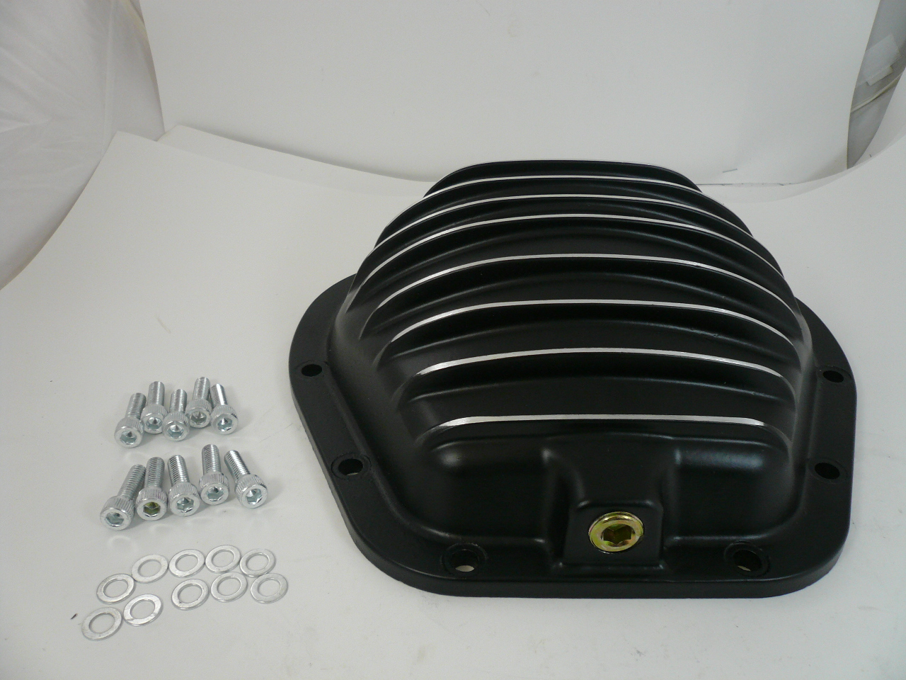 Alum dana 60 10 bolt diff cover – black – Racing Power Company