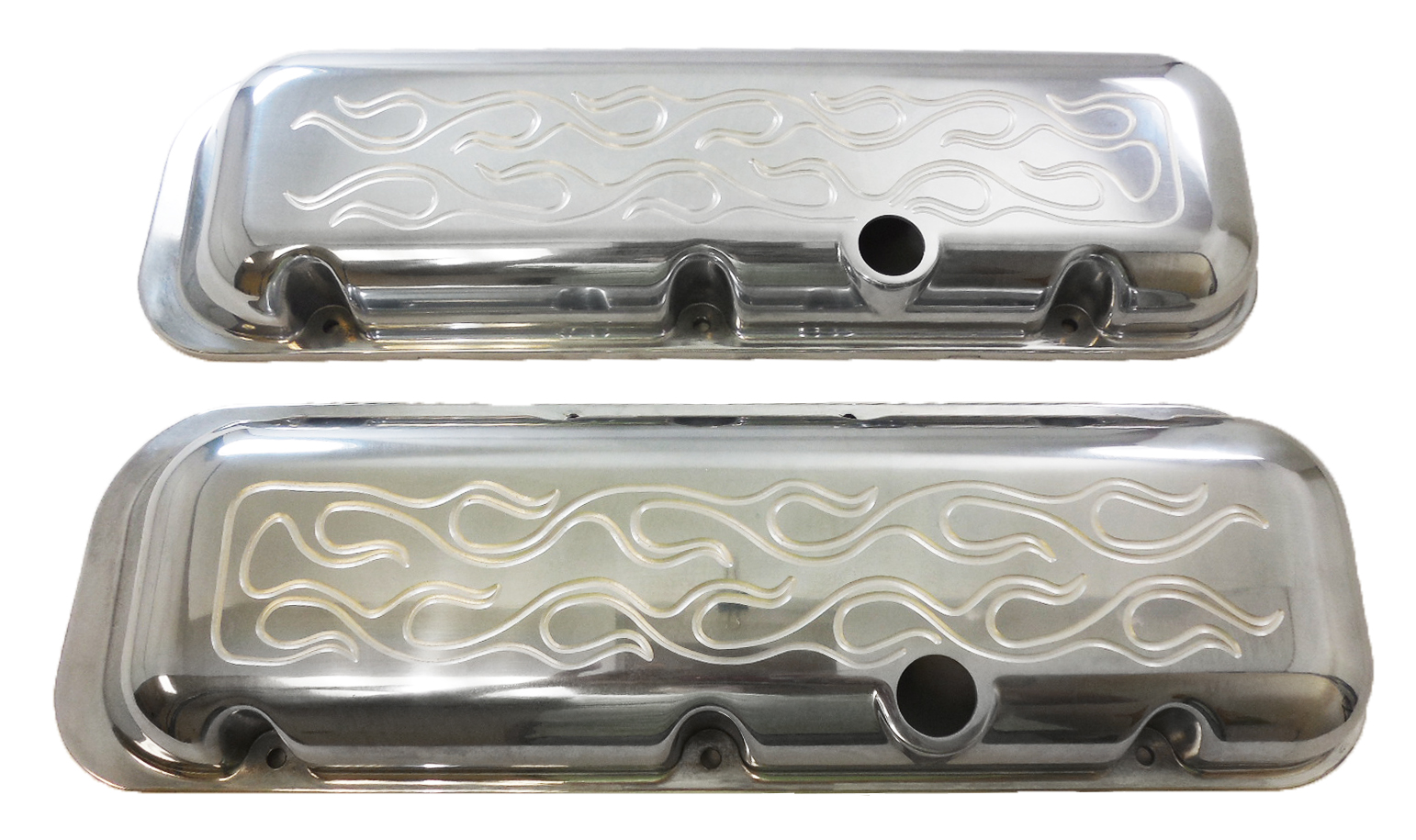 Pol alum bbc valve cover – flame pr – Racing Power Company
