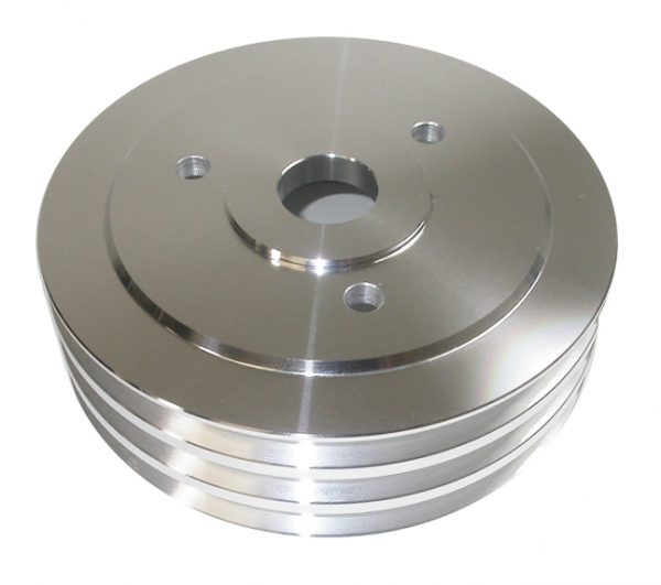 Satin bbc triple groove pulley – Racing Power Company