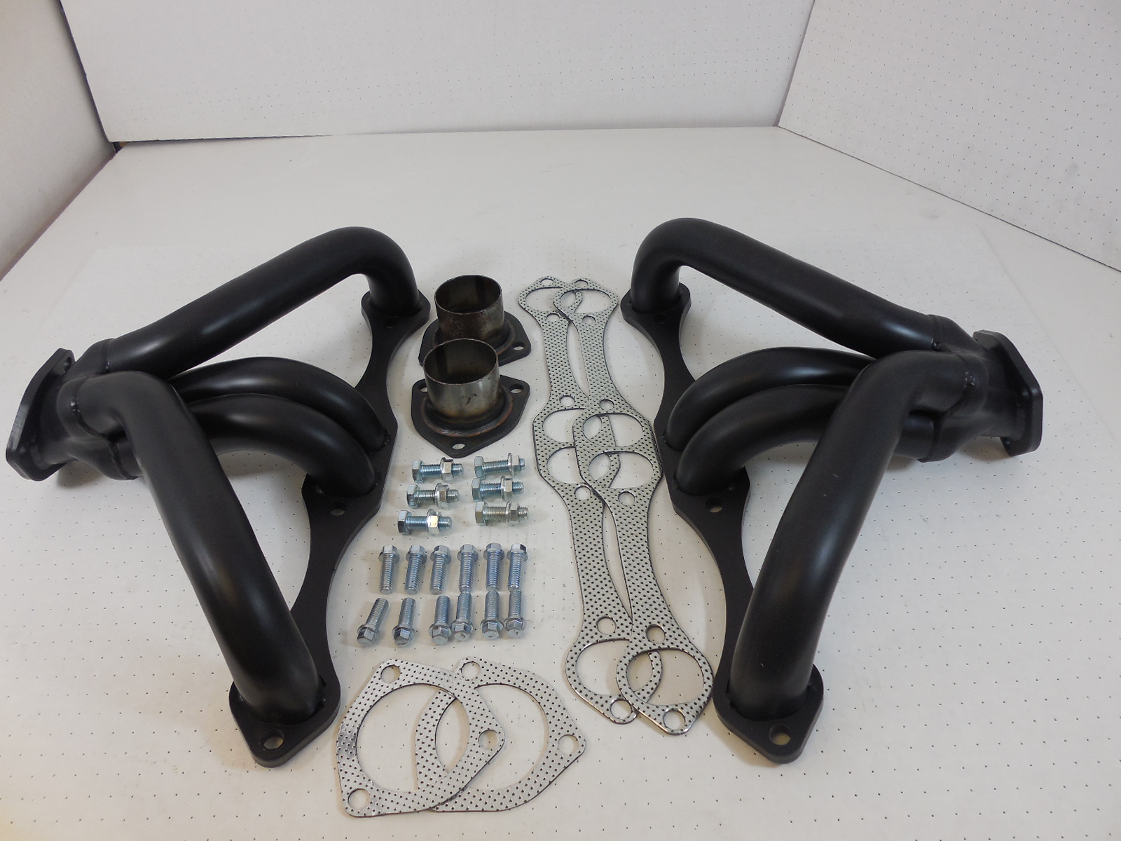 Black ceramic sbc 1955-up street header st – Racing Power Company