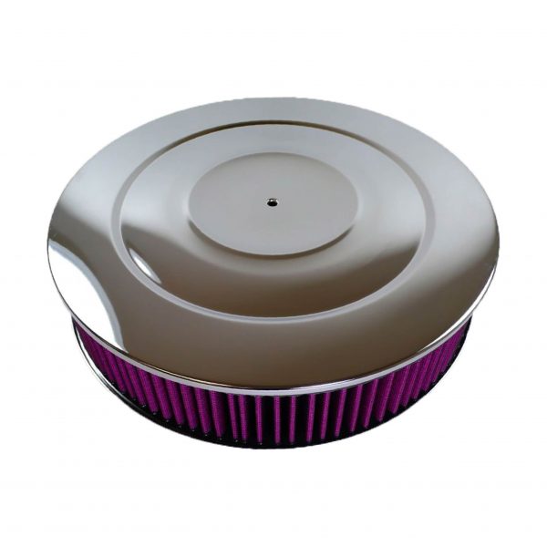 14″ Performance Air Cleaner Set – Chrome w/ Washable Element – Racing ...