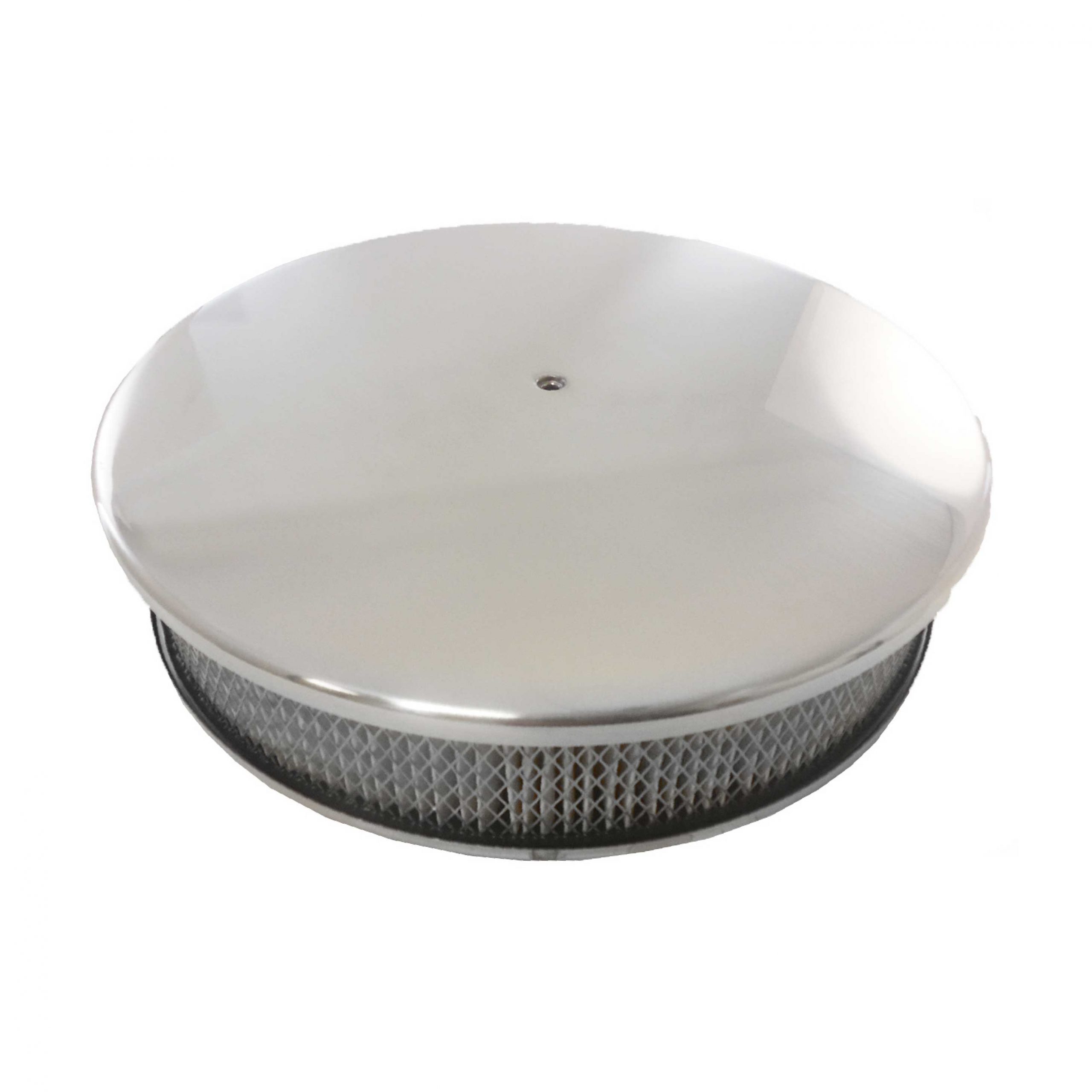 14″ Plain Polished Aluminum Air Cleaner Set – Racing Power Company