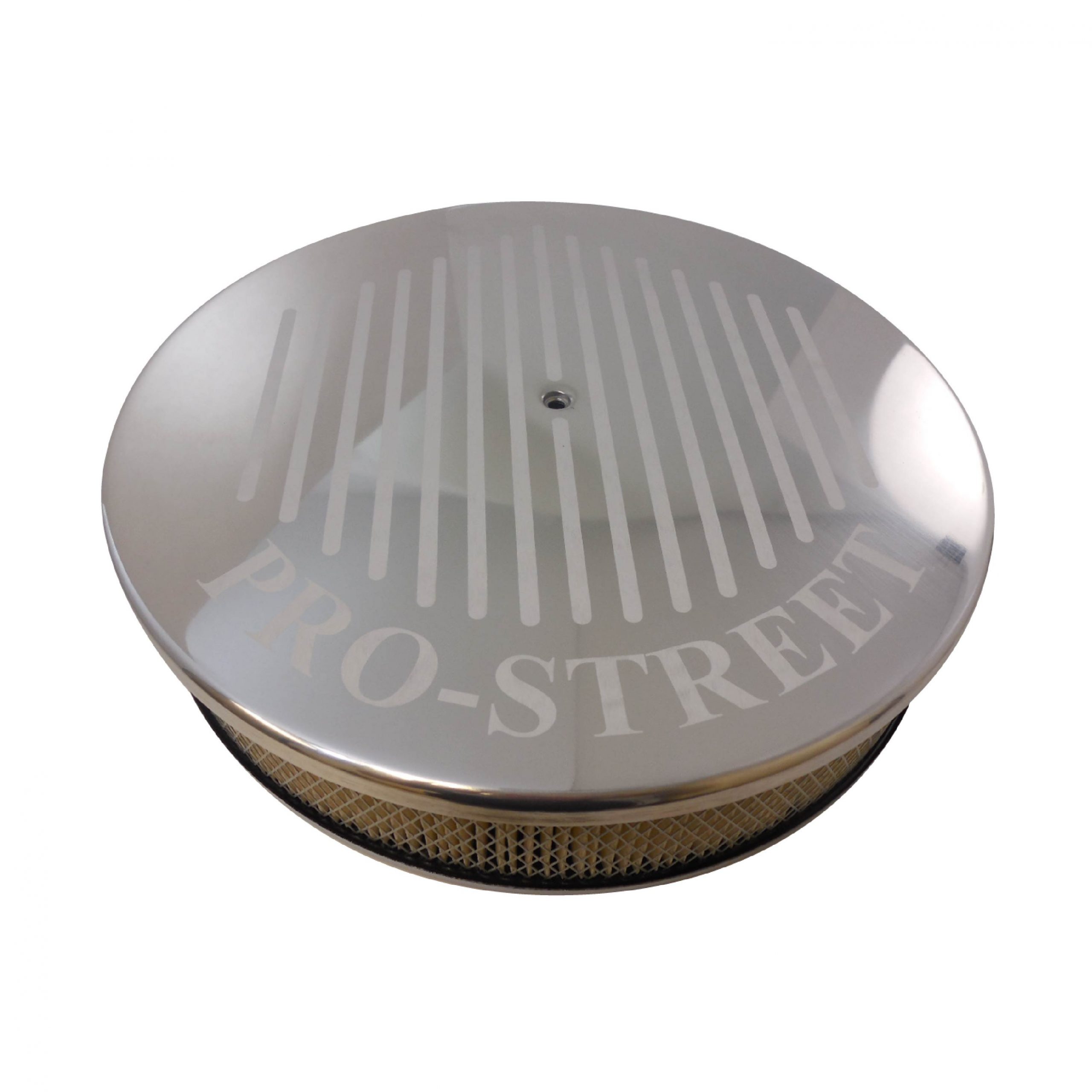 14″ x 3″ Polished Aluminum “Pro Street” Air Cleaner Set – Racing Power ...
