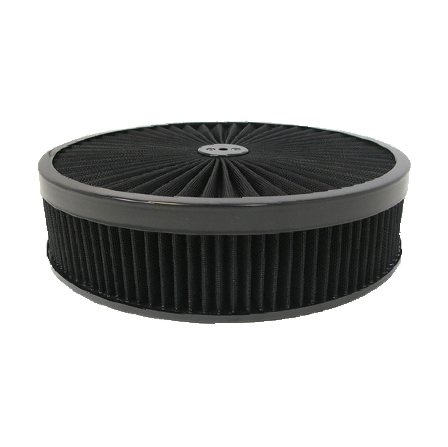 14″ Black W/ Black Lip Round Super Flow Air Cleaner Set – Racing Power ...