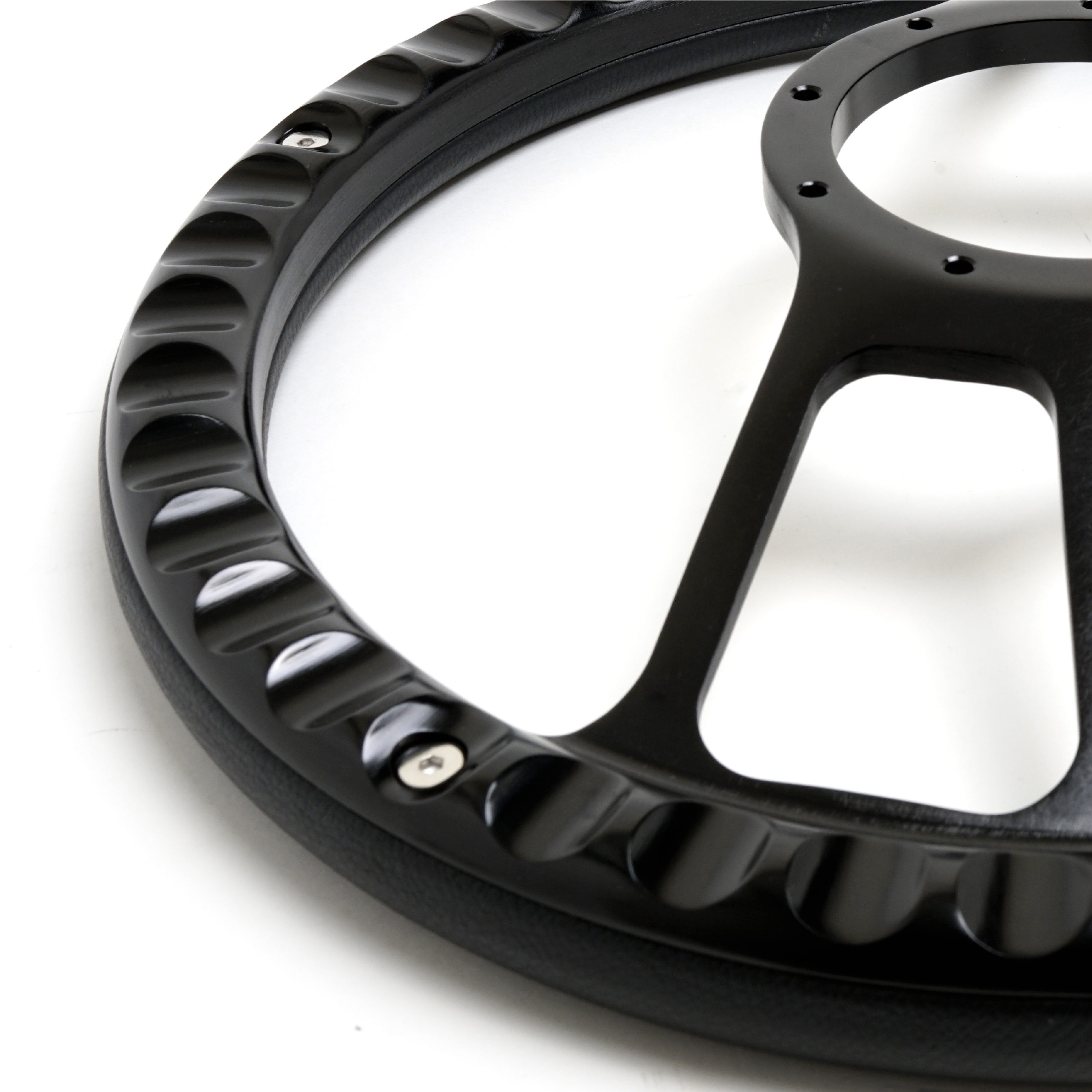 14″ Billet “Avenger” Style Steering Wheel Kit – Black – Racing Power ...