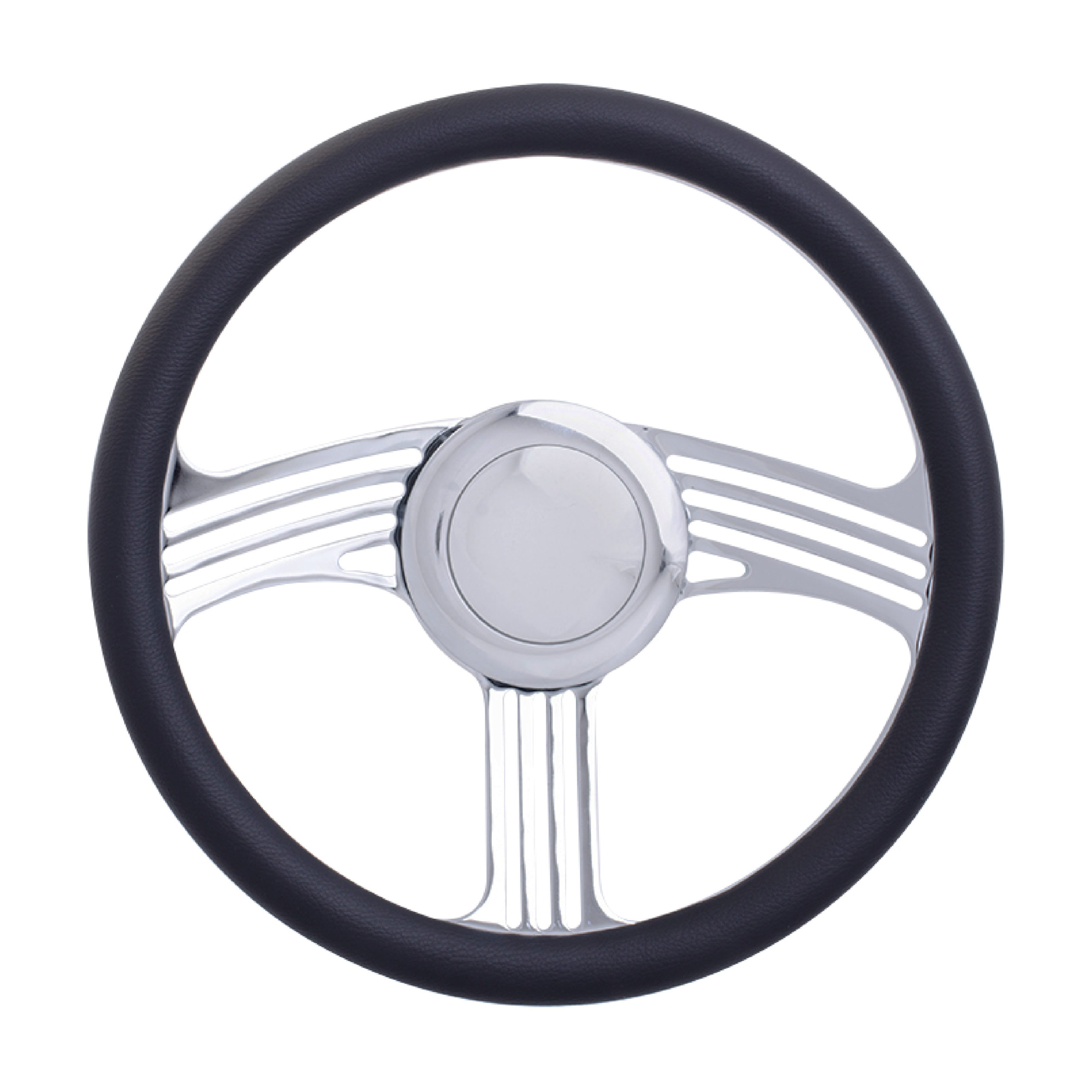 14″ Billet “Slash” Style Steering Wheel Kit – Chrome – Racing Power Company