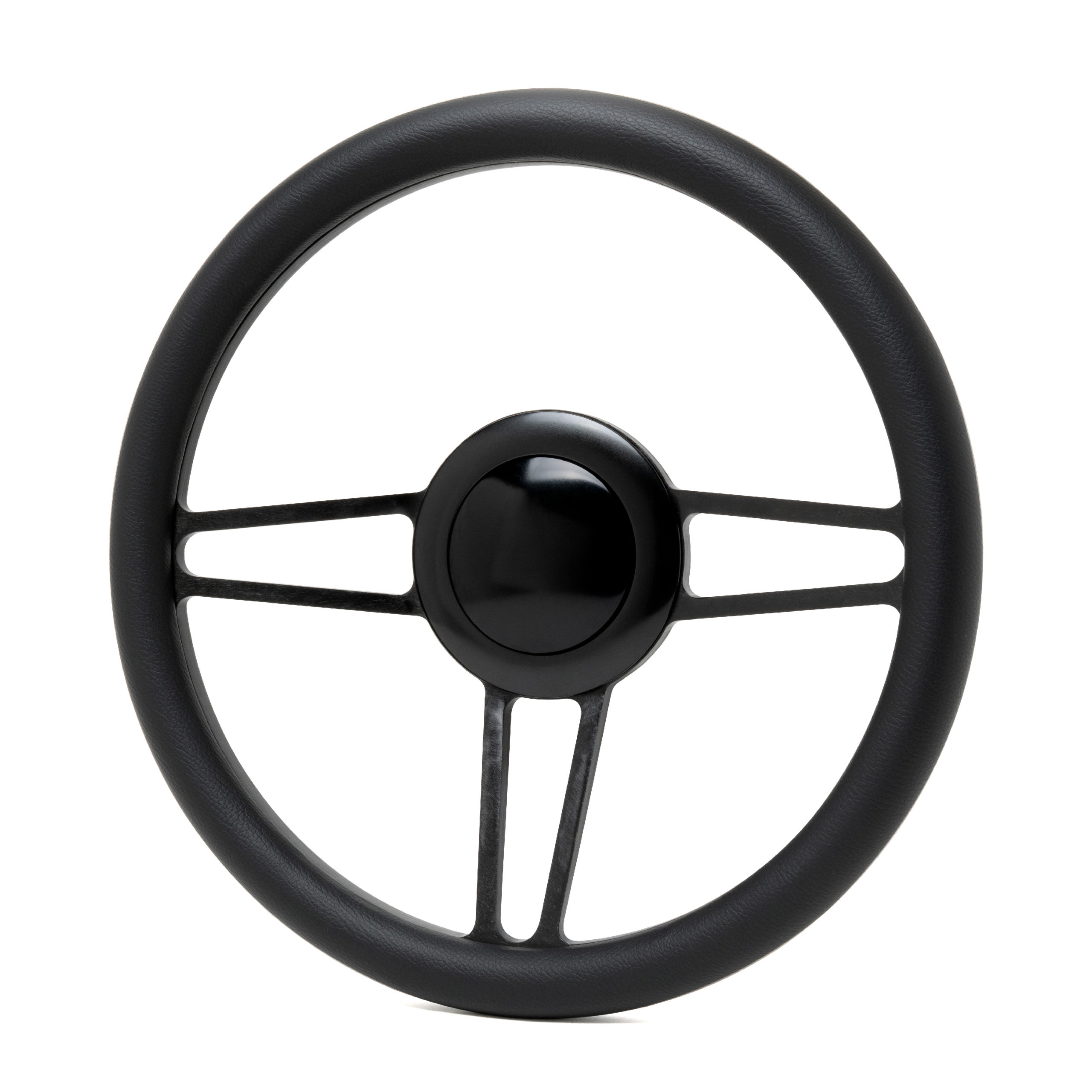 14″ Billet “Vintage” Style Steering Wheel Kit – Black – Racing Power ...