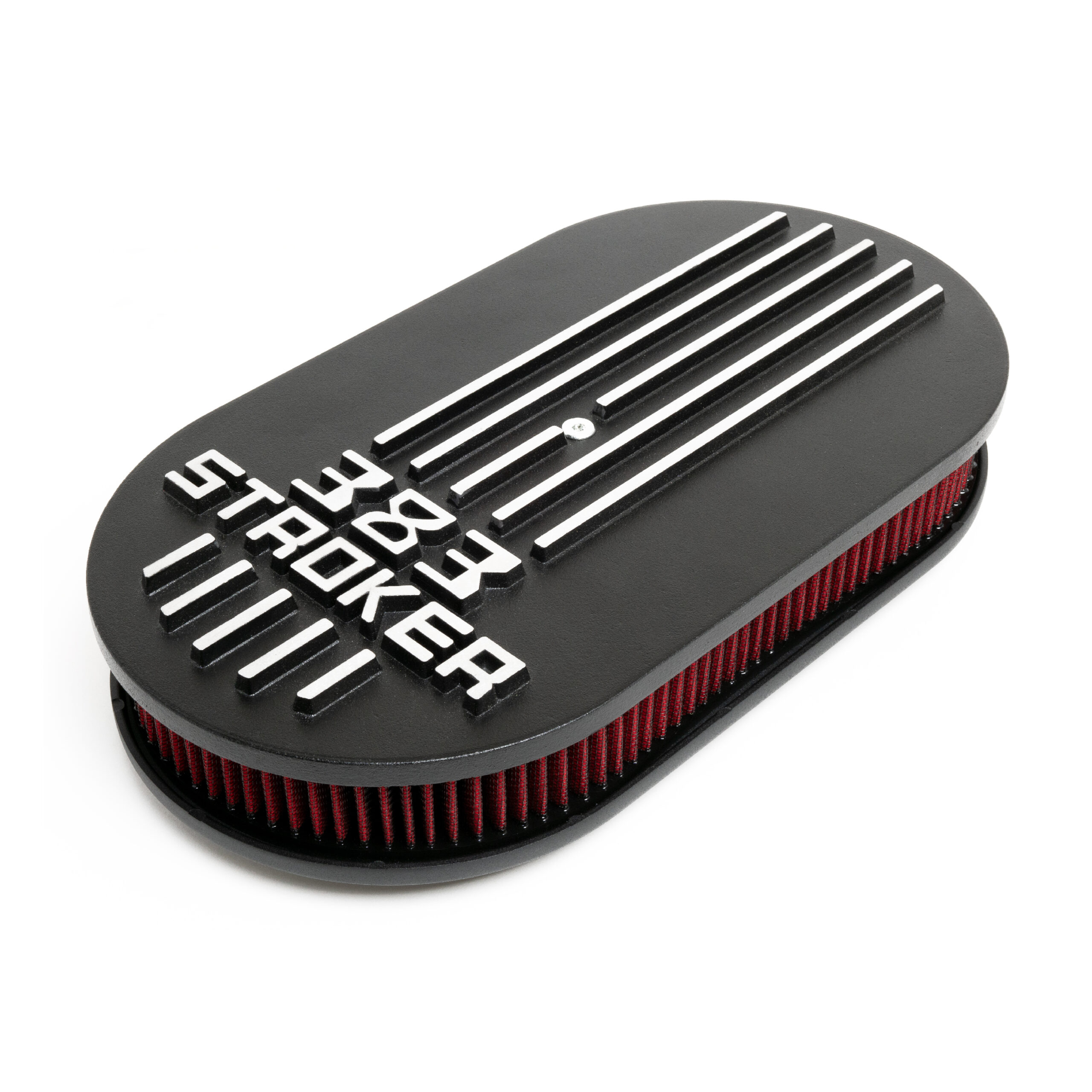 15″ Oval Aluminum Air Cleaner Kit 383 STROKER Logo – Black – Racing ...