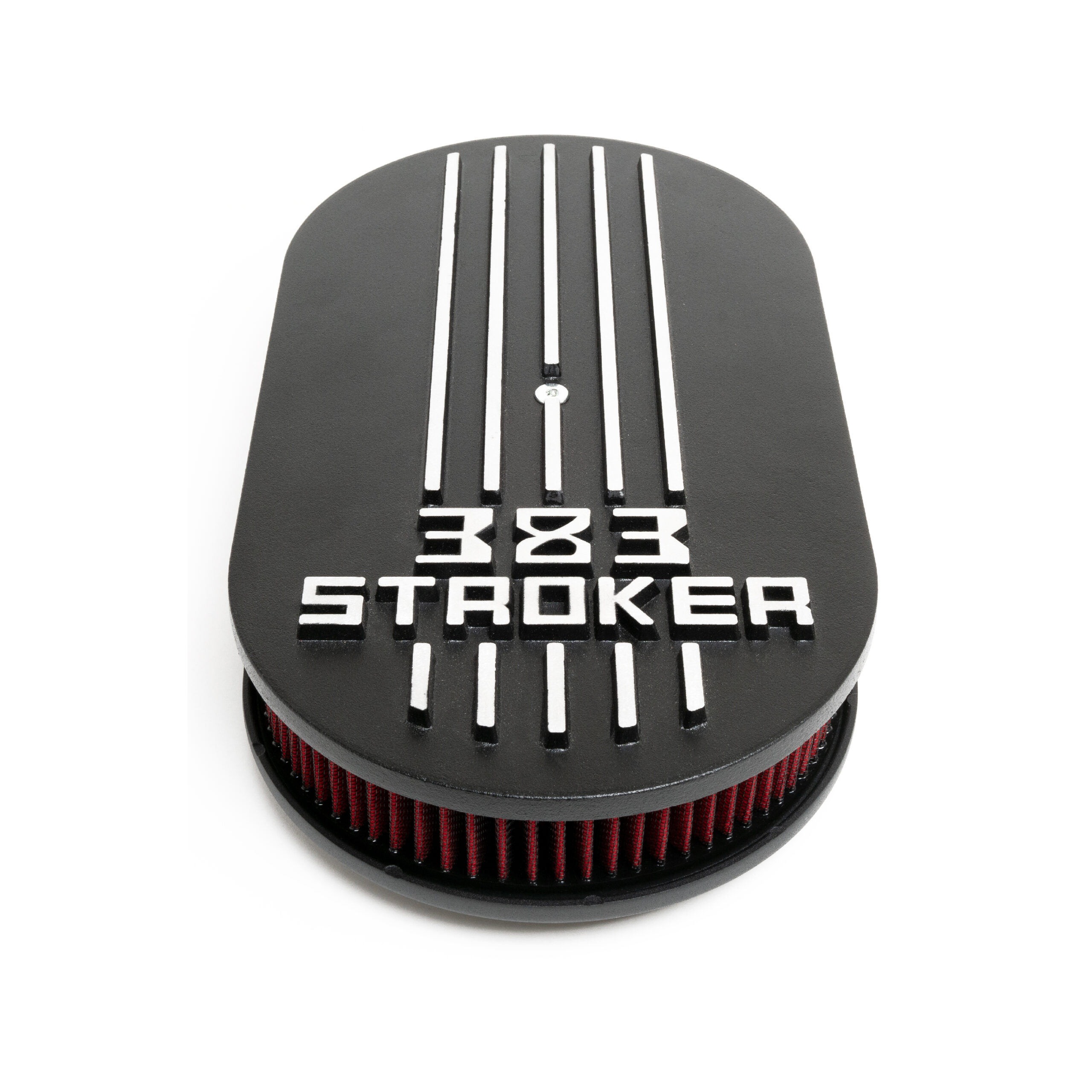 15″ Oval Aluminum Air Cleaner Kit 383 STROKER Logo – Black – Racing ...