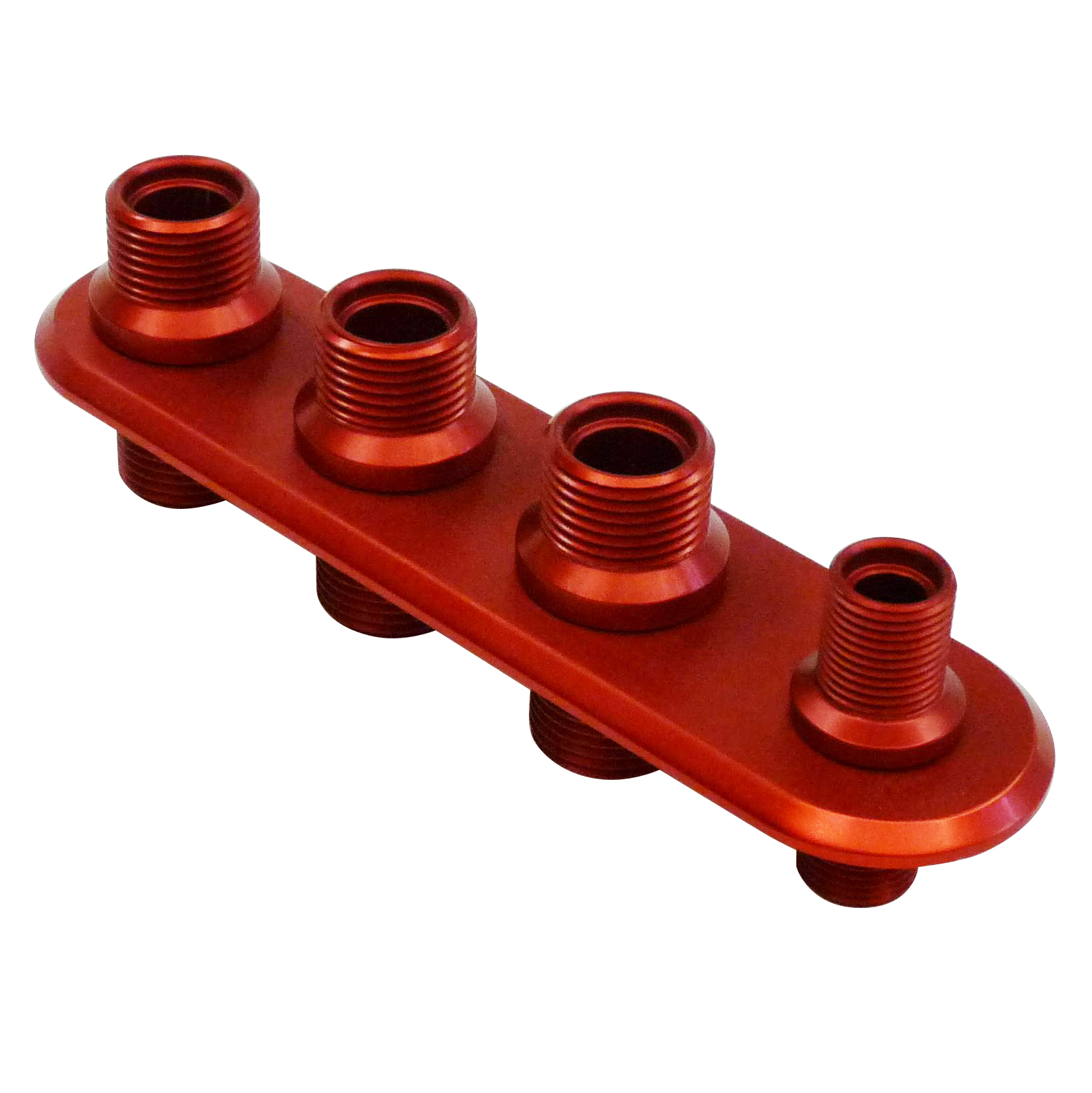 4-Port Firewall Bulkhead – Red – Racing Power Company