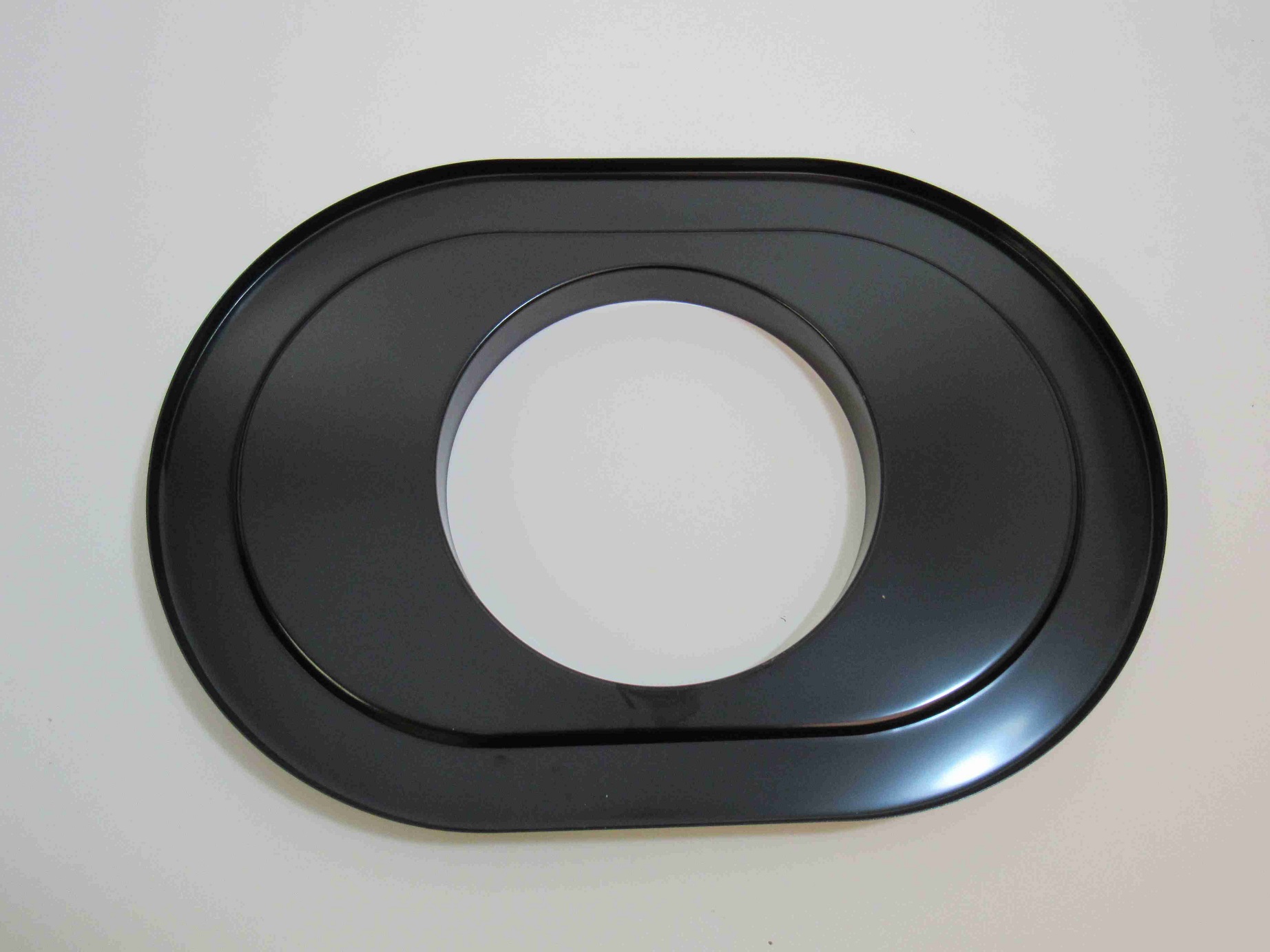 12″ Stamped Steel Oval Air Cleaner Base – Black – Racing Power Company